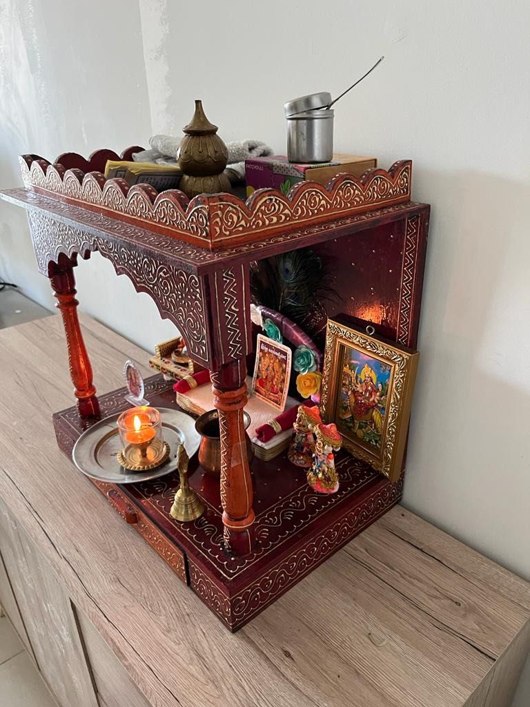 temple altar, hingu mandir, mandir, altar, Furniture & Home Living ...