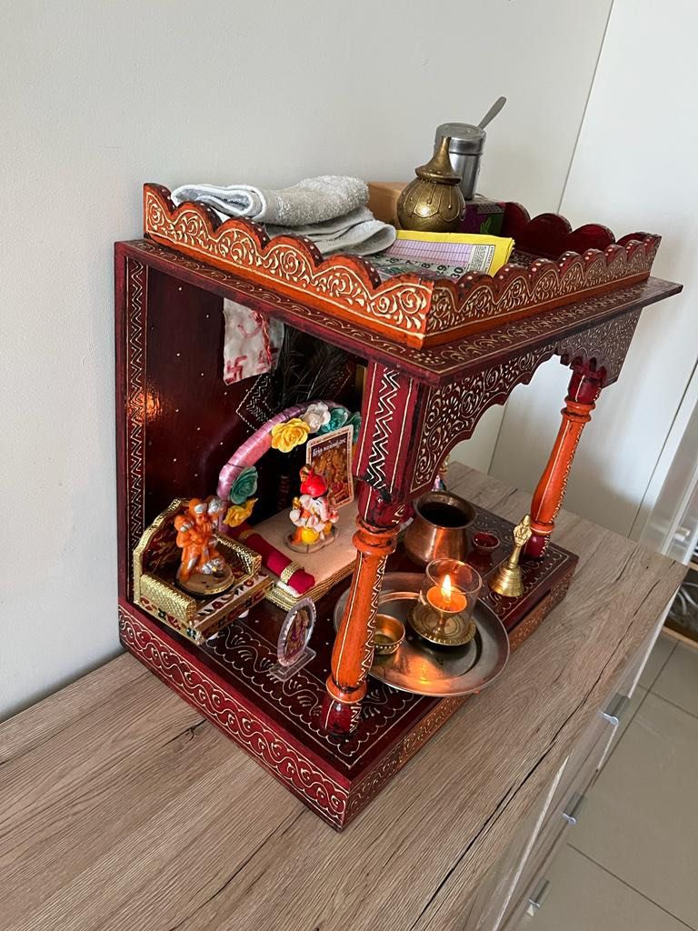 temple altar, hingu mandir, mandir, altar, Furniture & Home Living ...