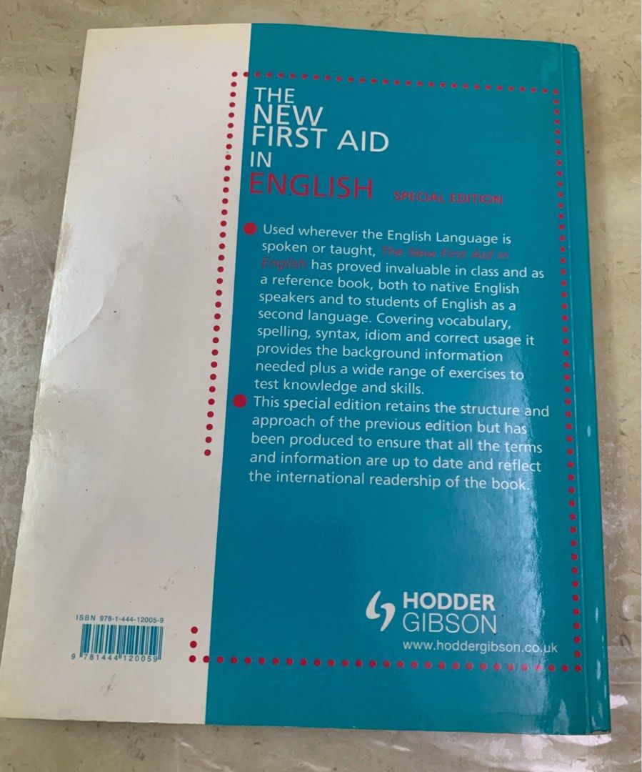 The New First Aid in English, Hobbies & Toys, Books & Magazines ...