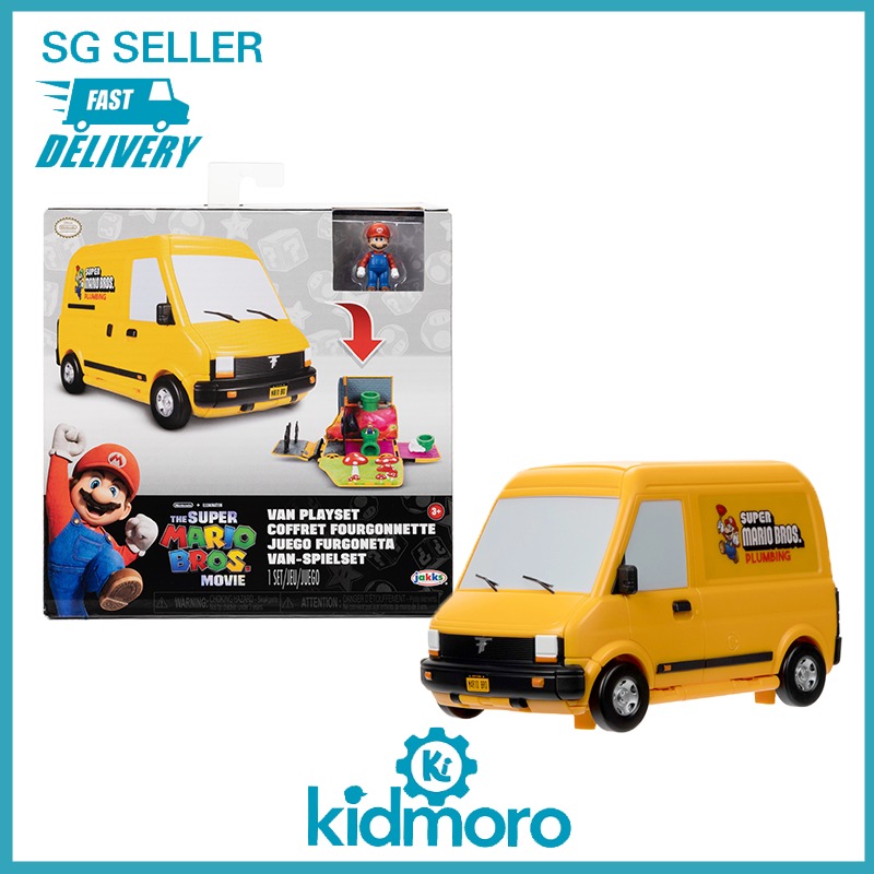 The Super Mario Bros. Movie Van Playset with 1.25-inch Mini Mario ...
