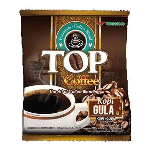 Top Coffee kopi gula 3 in 1 coffee powder sashets kopi O black ...