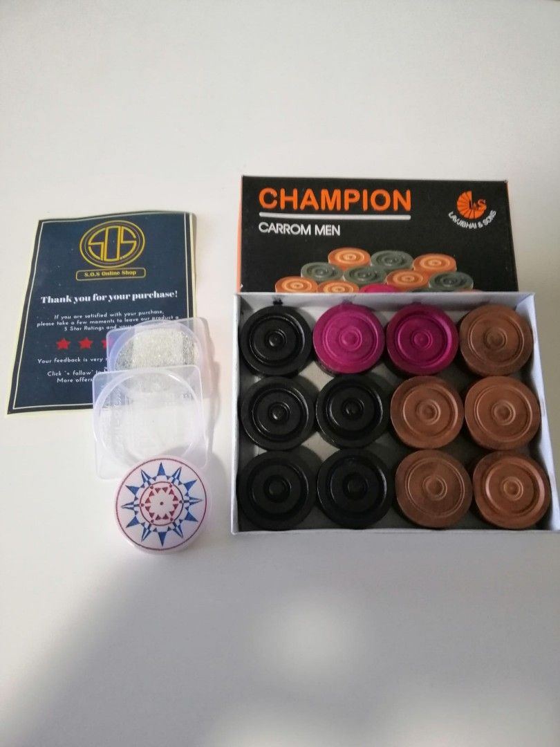 Tournament Carrom board + disc, Hobbies & Toys, Toys & Games on Carousell