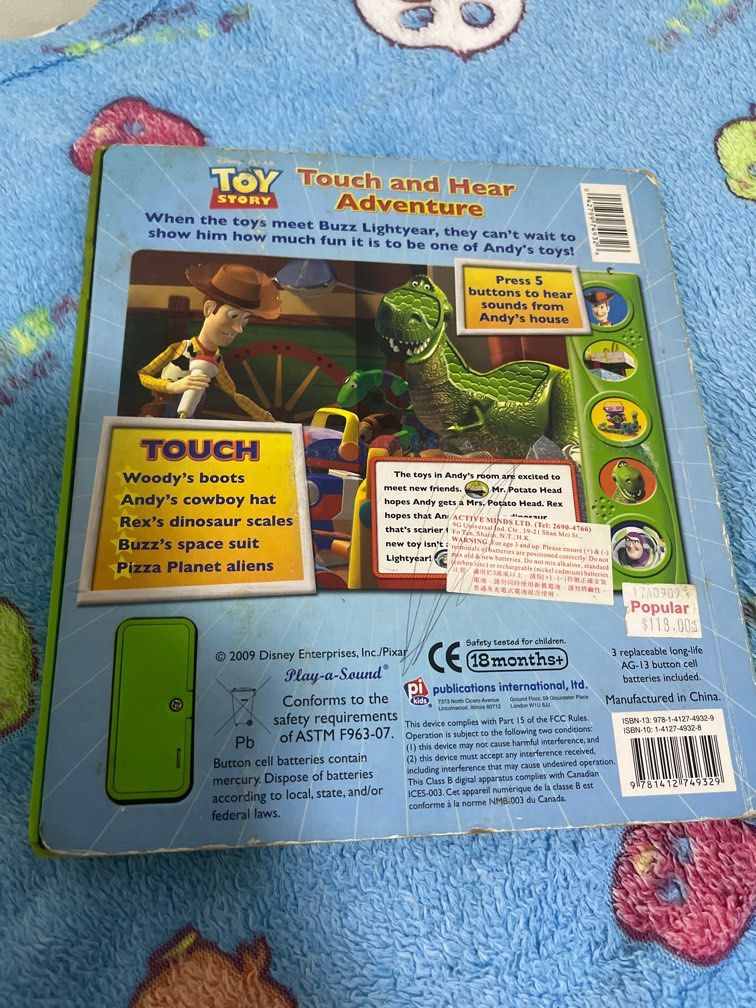 Toy Story Touch And Hear Adventure, Hobbies & Toys, Books & Magazines ...