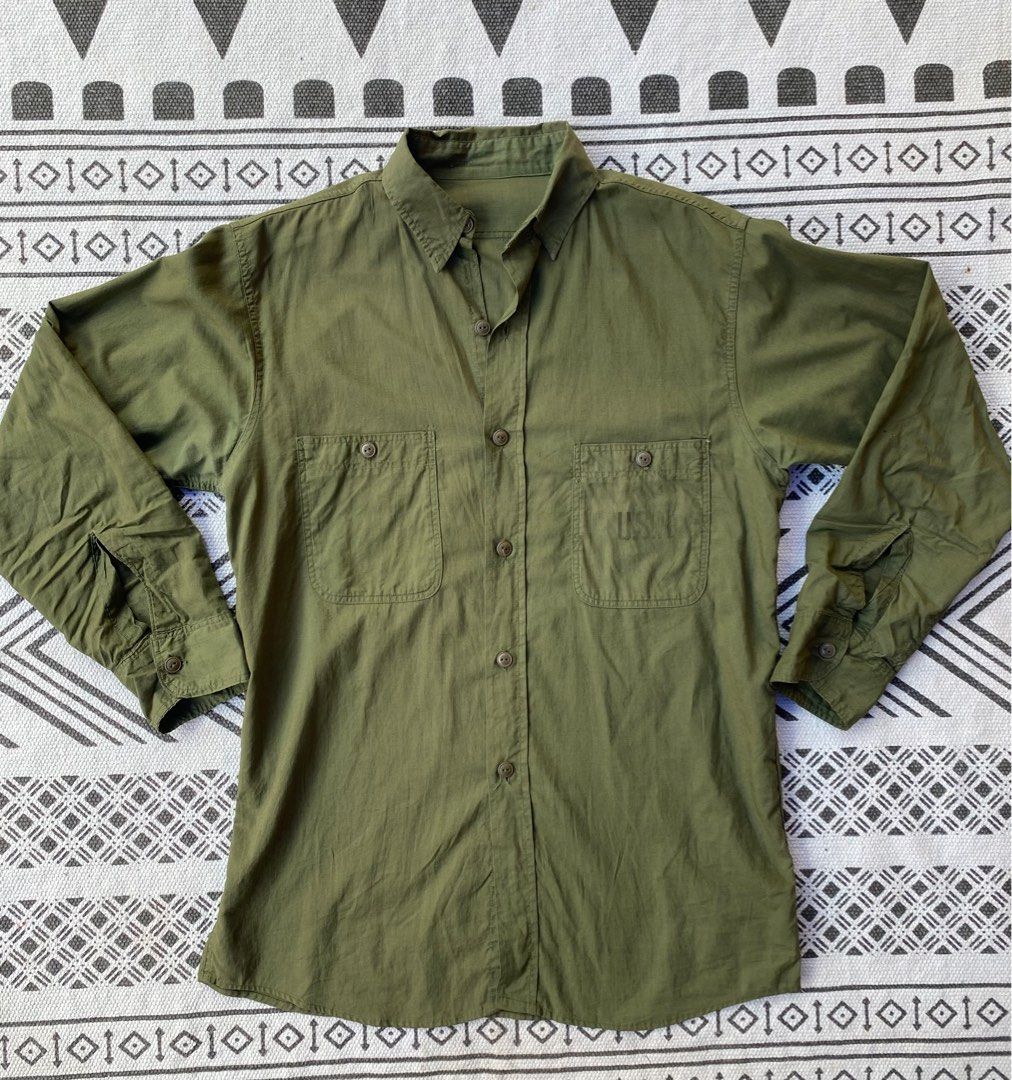 USN navy chambray army military askar, Hobbies & Toys, Collectibles ...