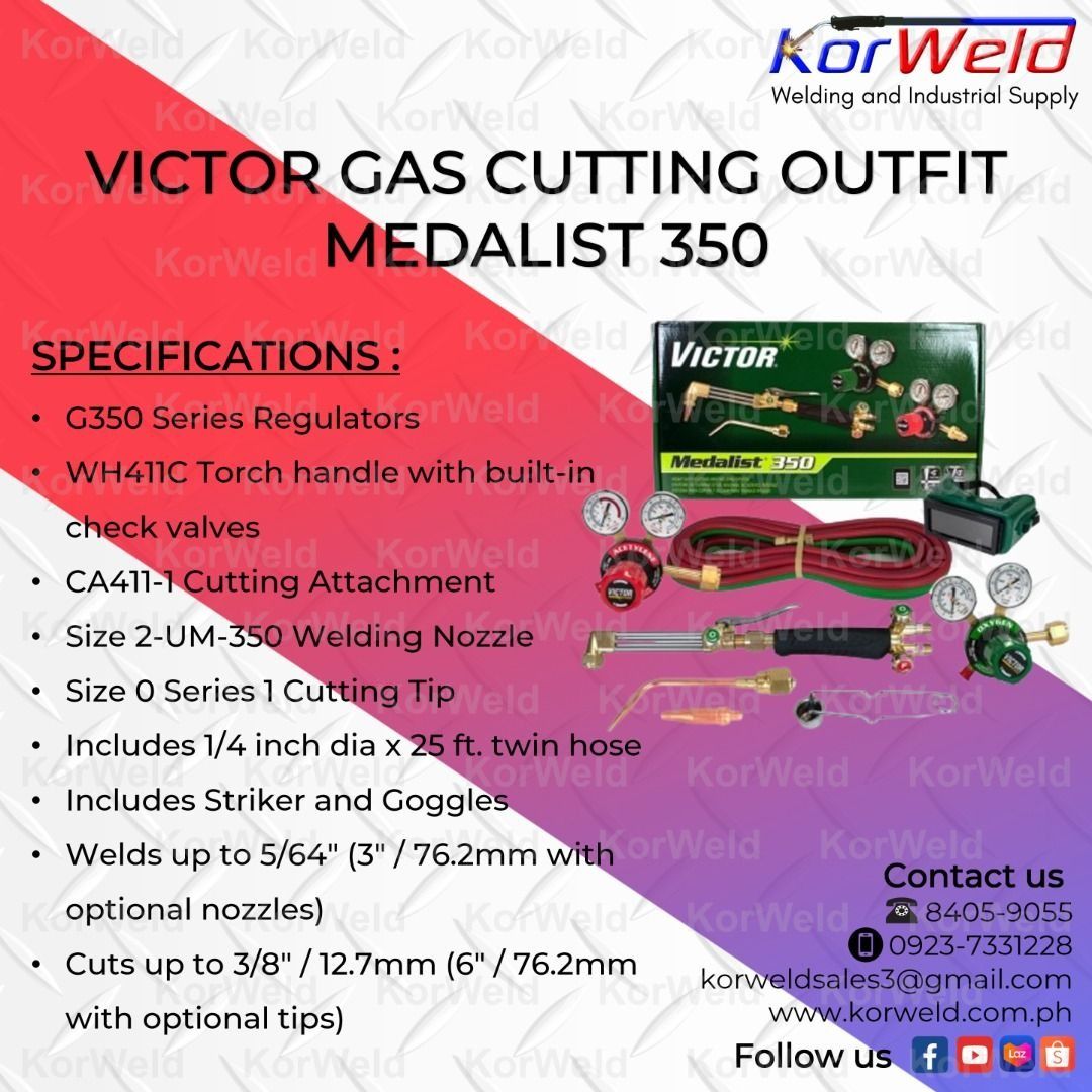 Victor Gas Cutting Outfit - Medalist 350, Commercial & Industrial ...
