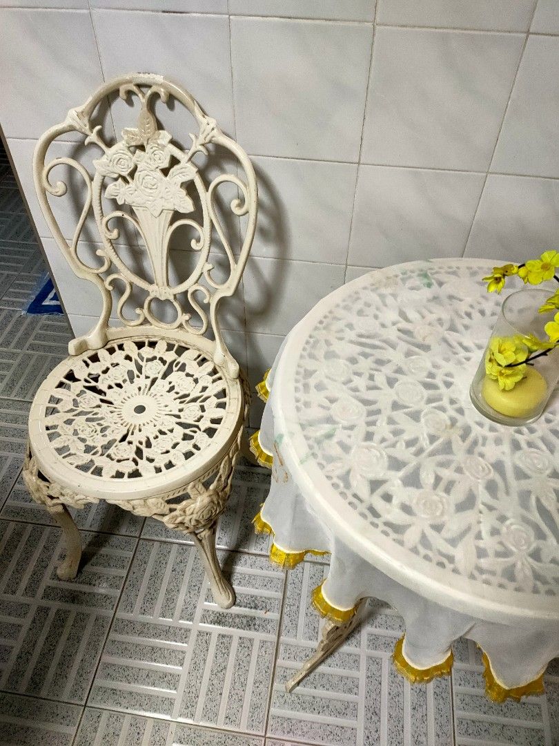 Victorian tea table chair, Furniture & Home Living, Furniture, Tables ...