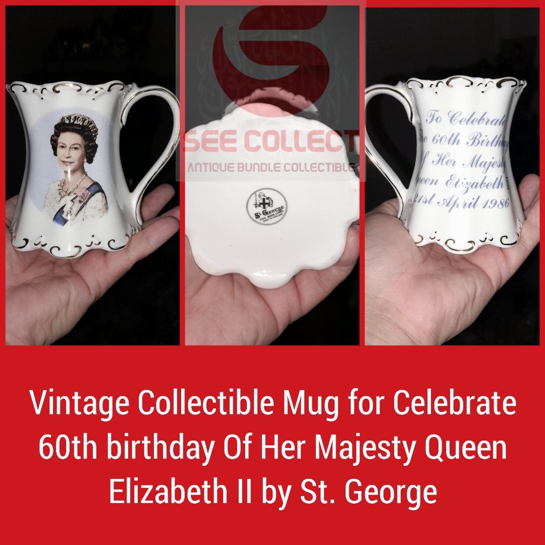 Vintage Collectible Mug for Celebrate 60th birthday Of Her Majesty ...