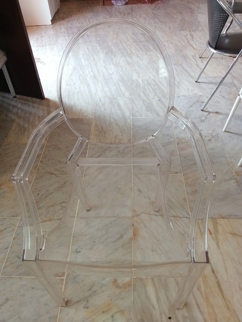 Vintage transparent chair, Furniture & Home Living, Furniture, Chairs ...