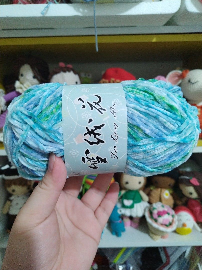 Xue Rong Hua Blue Yarn, Hobbies & Toys, Stationery & Craft, Craft ...