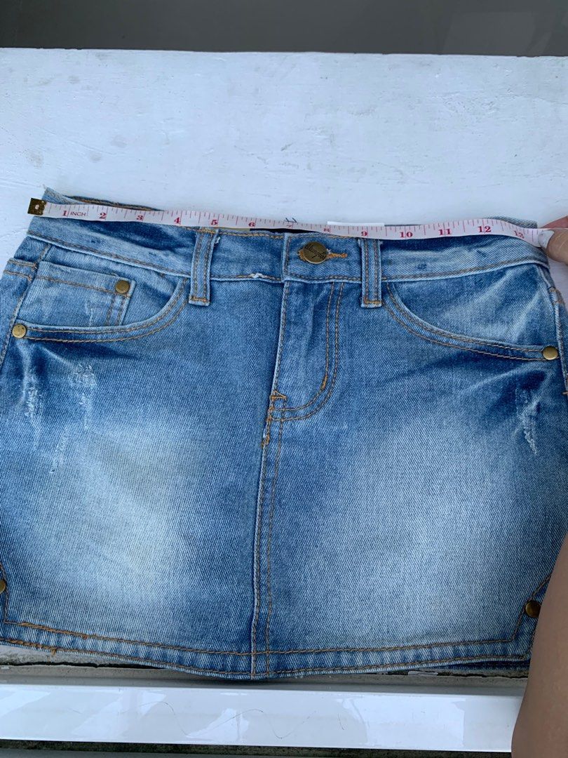 y2k mini micro pinterest bella hadid type denim skirt, Women's Fashion ...