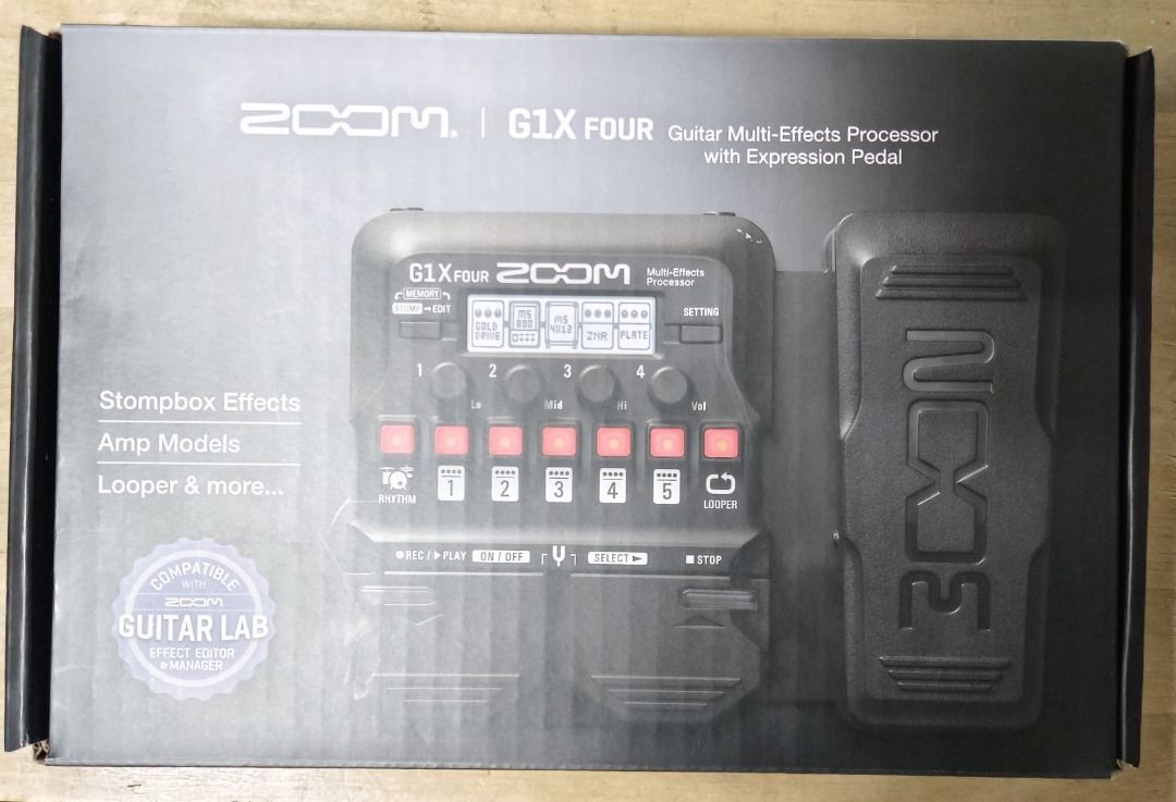 ZOOM G1X Four Guitar Multi-Effects Processor with Expression Pedal, Audio, Other Audio Equipment ...