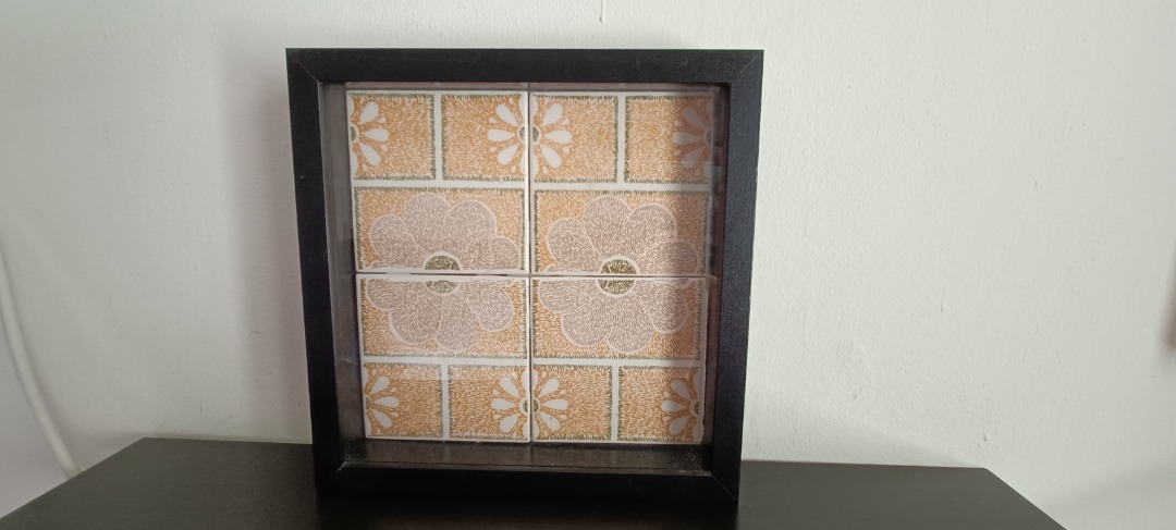 1970s 4pcs of HDB Wall Tiles with frame, Furniture & Home Living, Home ...