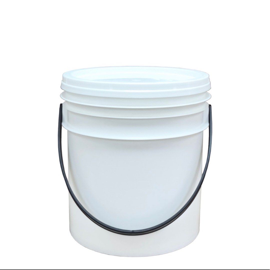 20 Litres White Pail With Lid cover, container | Heavy-Duty Plastic ...
