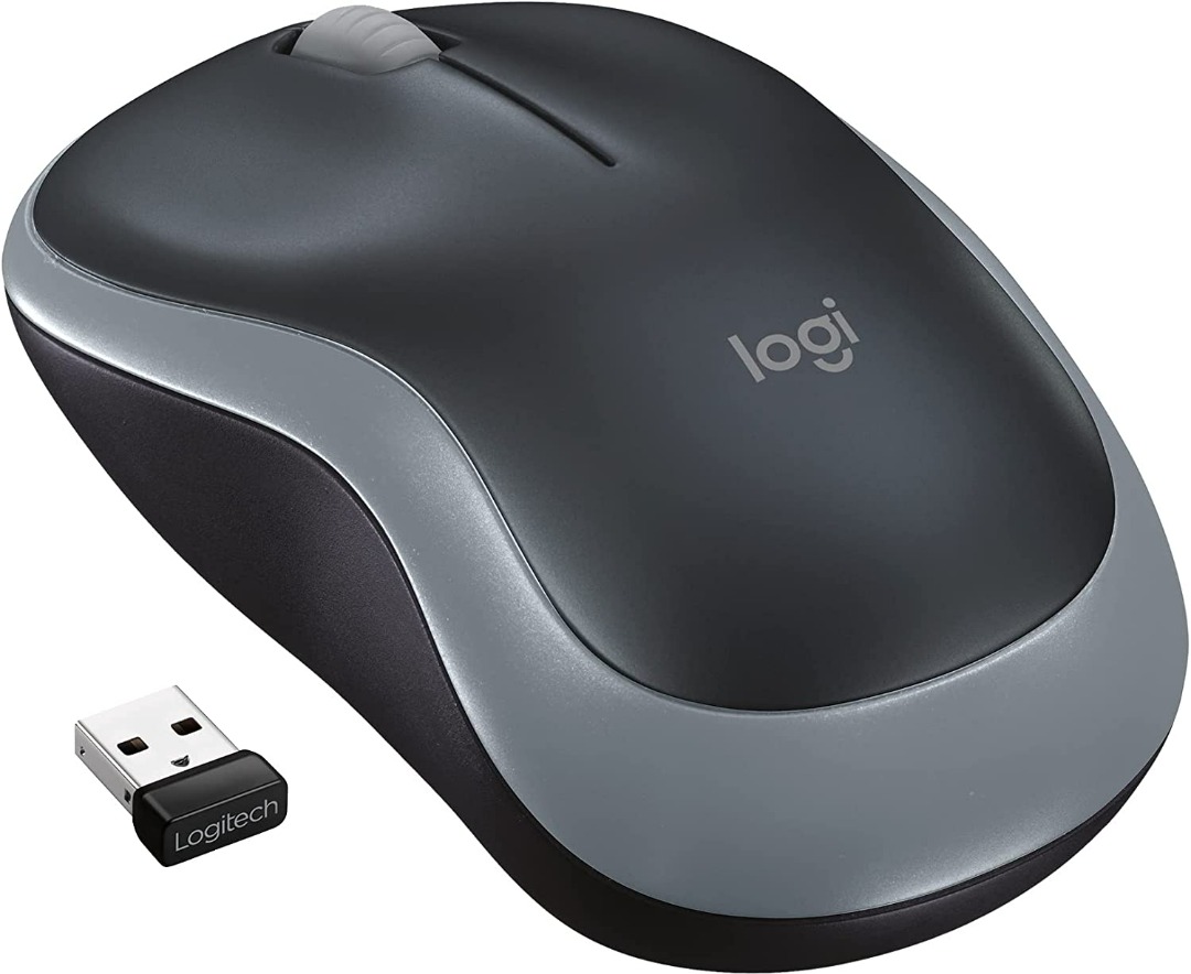 3104) LOGITECH M185 WIRELESS MOUSE, 2.4GHZ WITH USB MINI RECEIVER, 12 ...