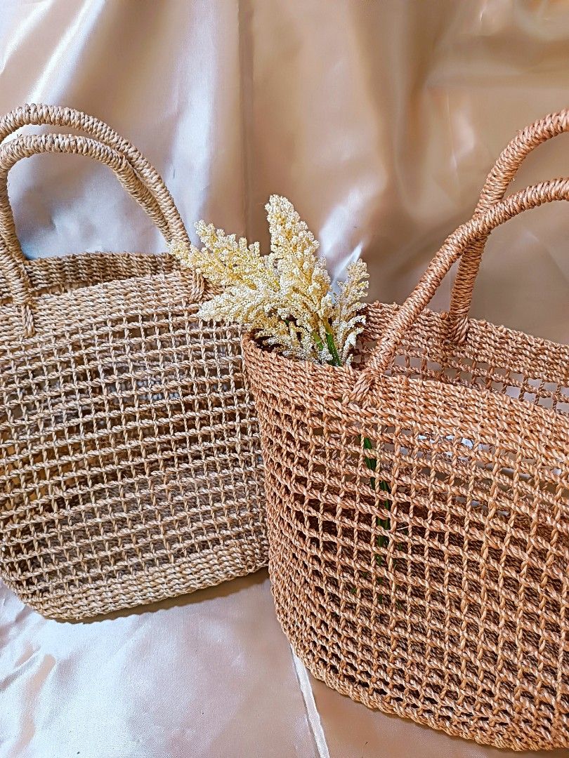 Abaca tote bag beach summer bag, Women's Fashion, Bags & Wallets, Tote ...