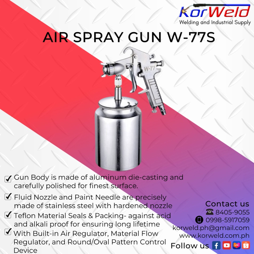 Air Spray Gun W-77S, Commercial & Industrial, Construction Tools & Equipment on Carousell