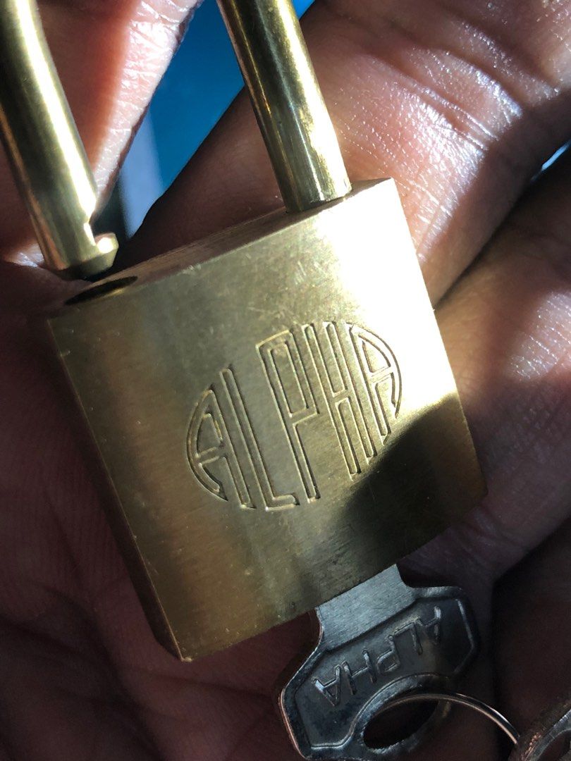 Alpha Brass Padlock 1000 25 Original Japan, Furniture & Home Living ...