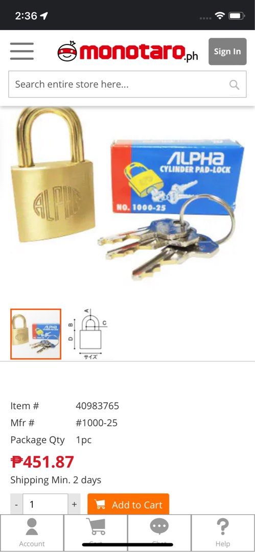 Alpha Brass Padlock 1000 25 Original Japan, Furniture & Home Living ...