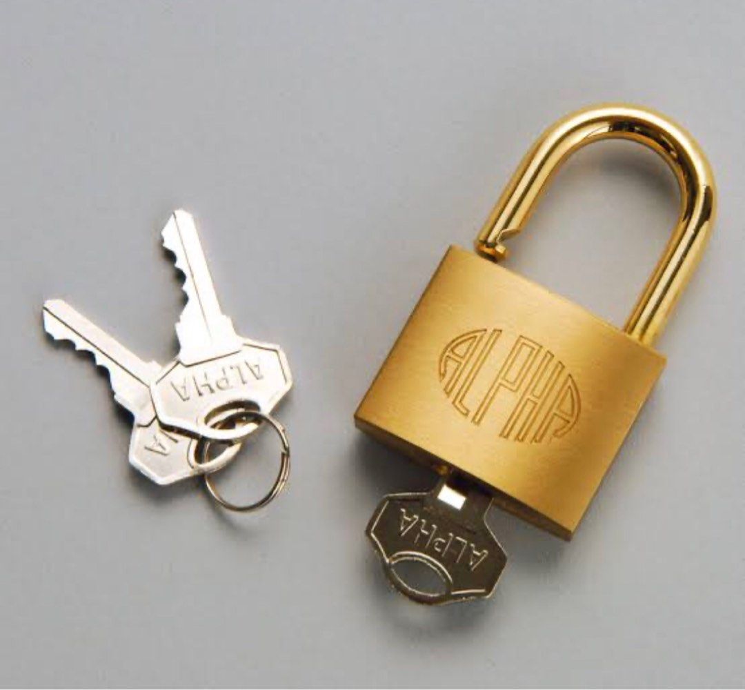 Alpha Brass Padlock 1000 25 Original Japan, Furniture & Home Living ...