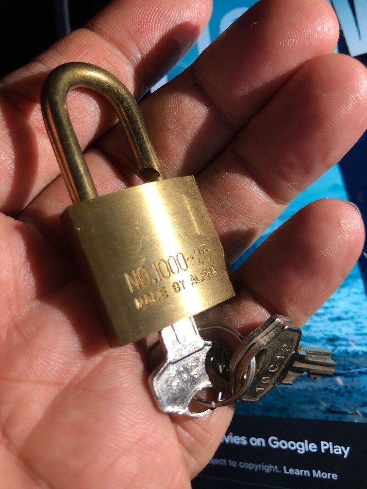 Alpha Brass Padlock 1000 25 Original Japan, Furniture & Home Living ...
