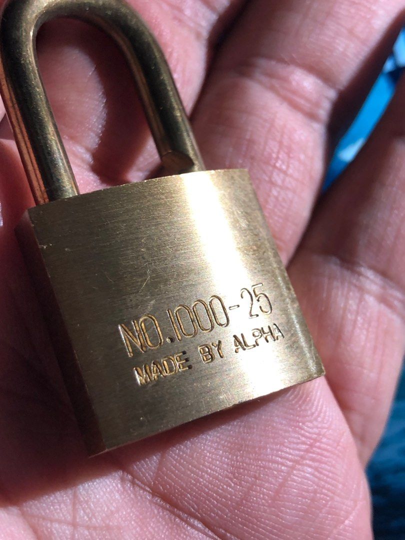 Alpha Brass Padlock 1000 25 Original Japan, Furniture & Home Living ...