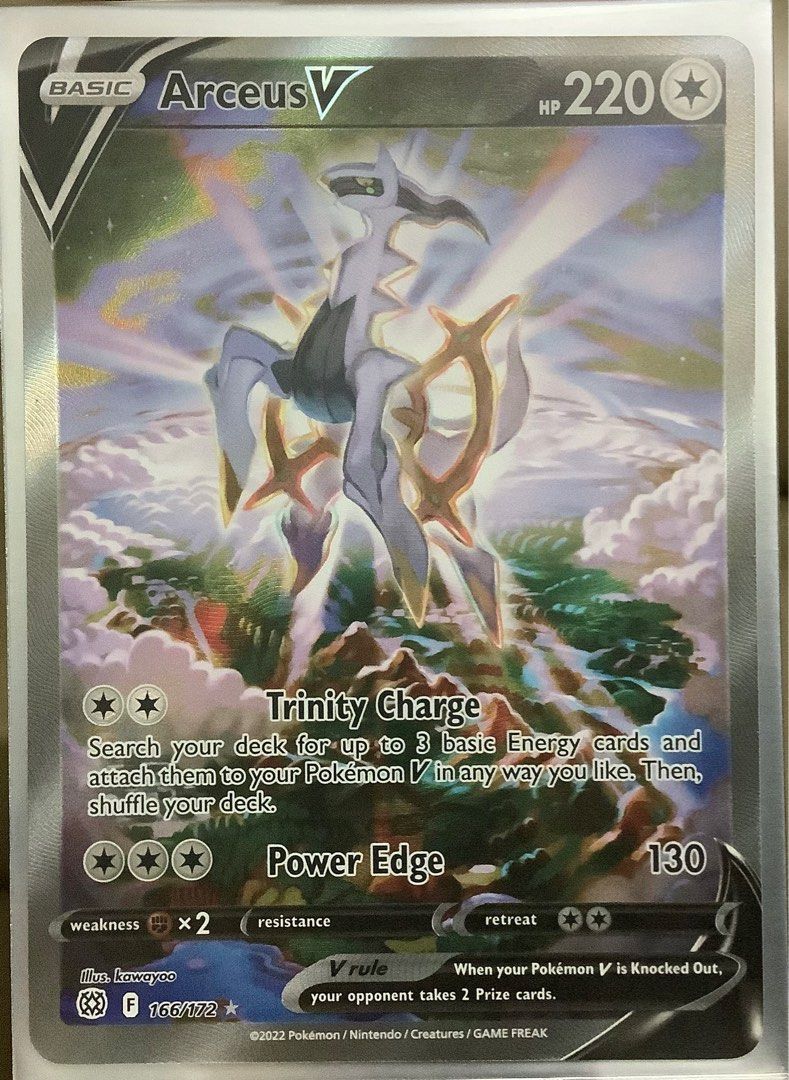 Arceus V alt art/pokemon card, Hobbies & Toys, Toys & Games on Carousell