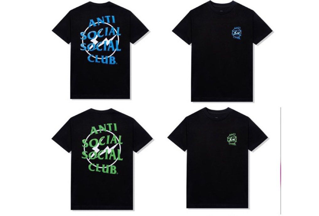 ASSC x Fragment Design Tee 藤原浩 聯名系列 閃電 t恤, 他的時尚, 上衣與西裝, T恤、Polo衫在旋轉拍賣