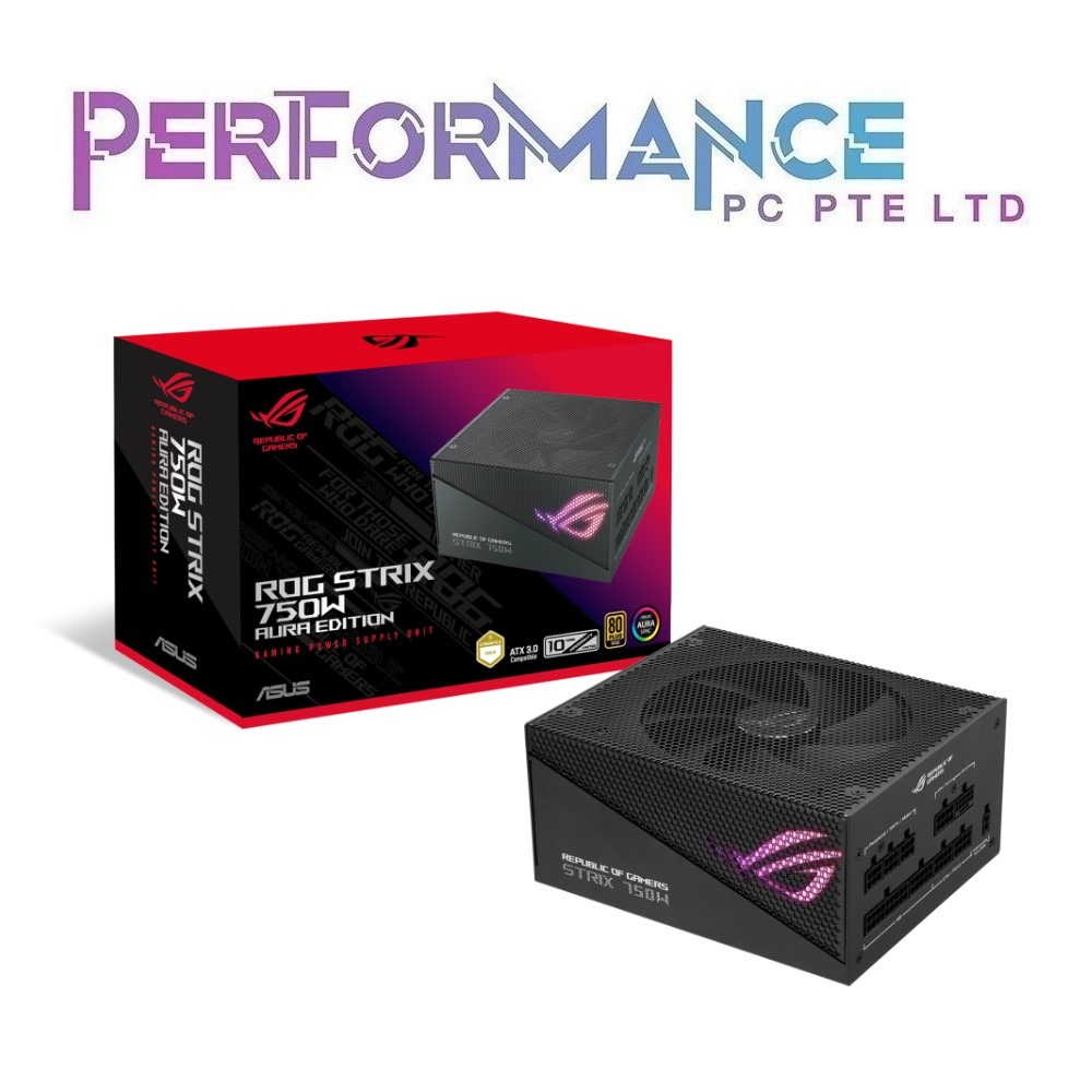 ASUS ROG STRIX 750W Gold Aura Edition ATX 3.0 80+ Gold Power Supply ...