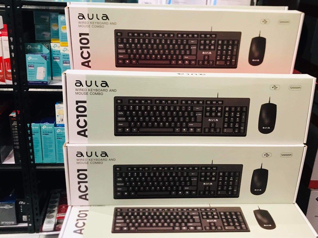 Aula AC101 Wired Keyboard and Mouse Combo Black on Carousell