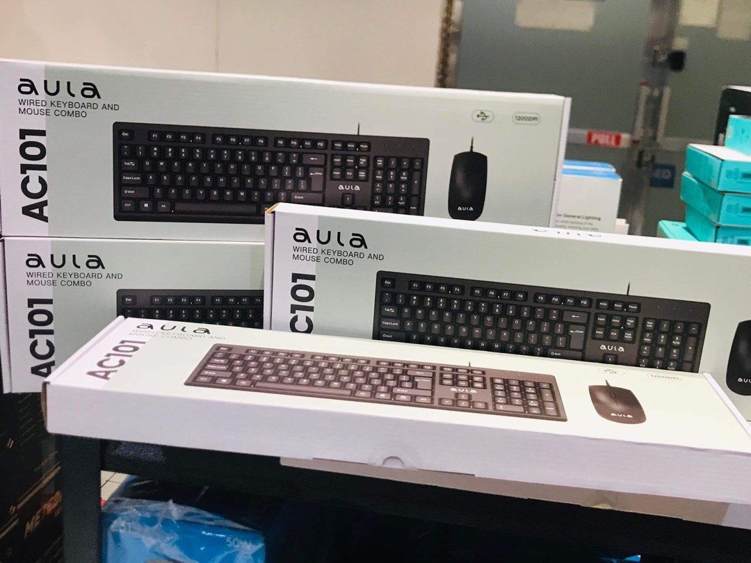 Aula AC101 Wired Keyboard and Mouse Combo Black on Carousell
