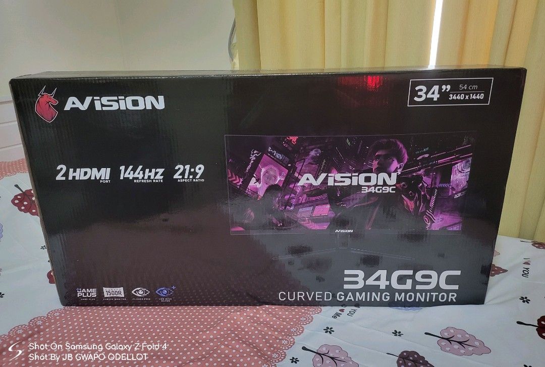 Avision 34G9C 34 Inch Ultrawide Curved 1500R 3440x1440p 1ms 144Hz ...