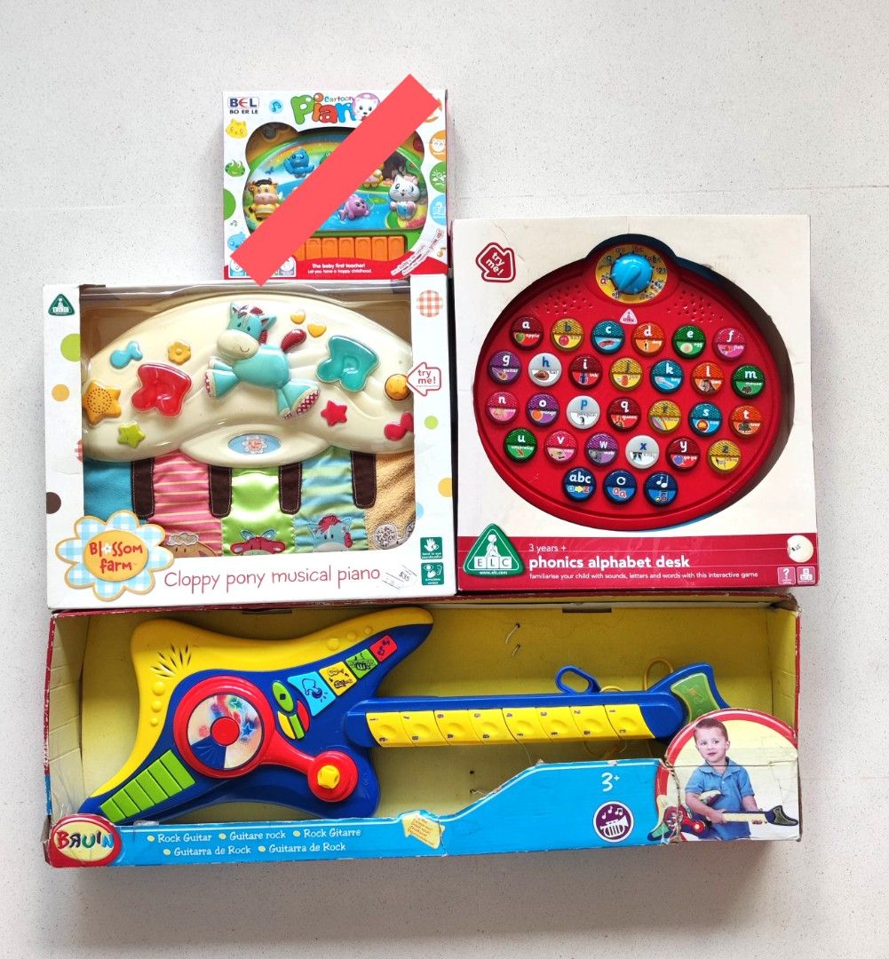 Baby Toy ELC Phonics Blossom Farm Cot Piano Bruin Guitar, Babies & Kids ...
