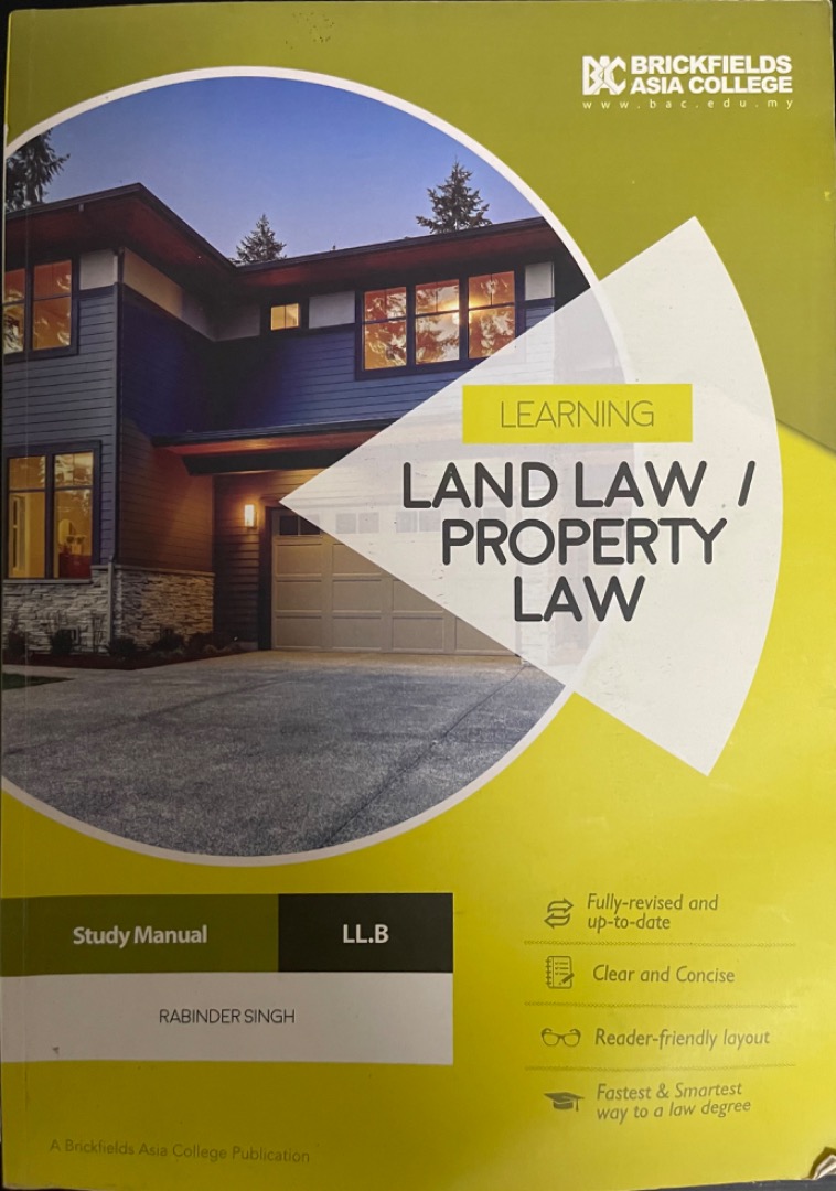 BAC Land Law Year 2 LLB Textbook, Hobbies & Toys, Books & Magazines ...
