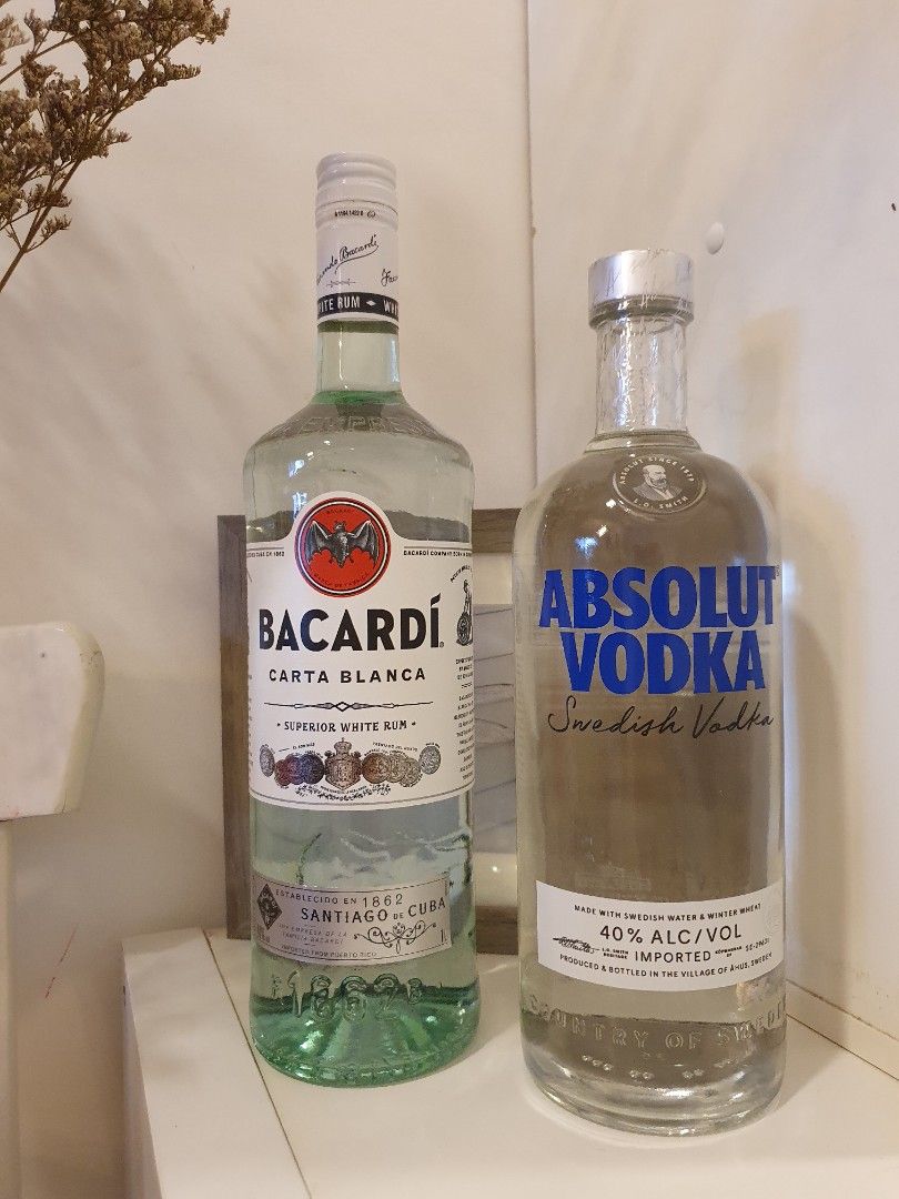 Bacardi white rum 1L, Food & Drinks, Alcoholic Beverages on Carousell