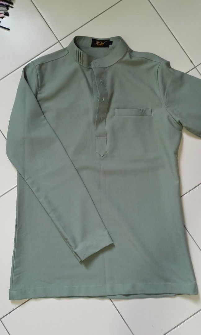 Baju melayu slim fit stretchable kain tebal Rqal Exclusive, Men's ...
