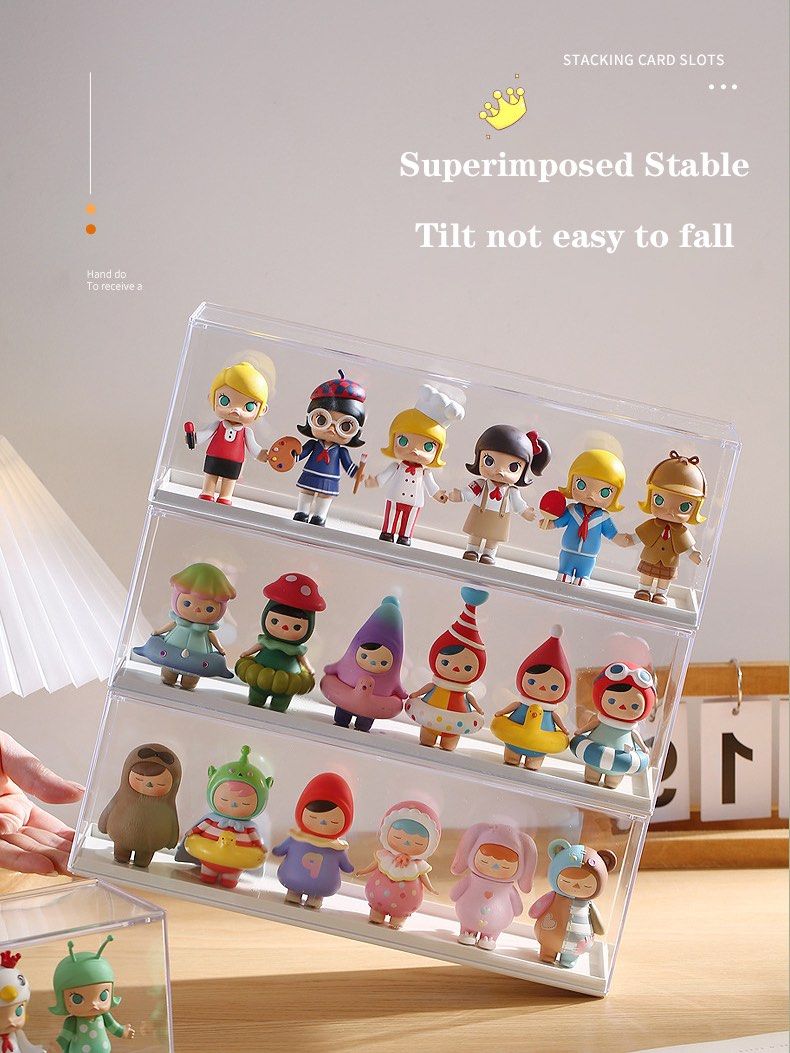 Blind Box Popmart Figurines Display Rack with Adhesive Stickers ...