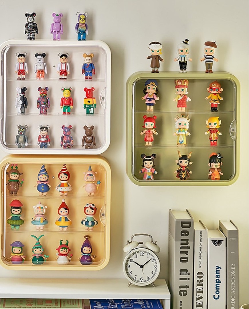 Blind Box Popmart Figurines Display Box with Adhesive Stickers ...