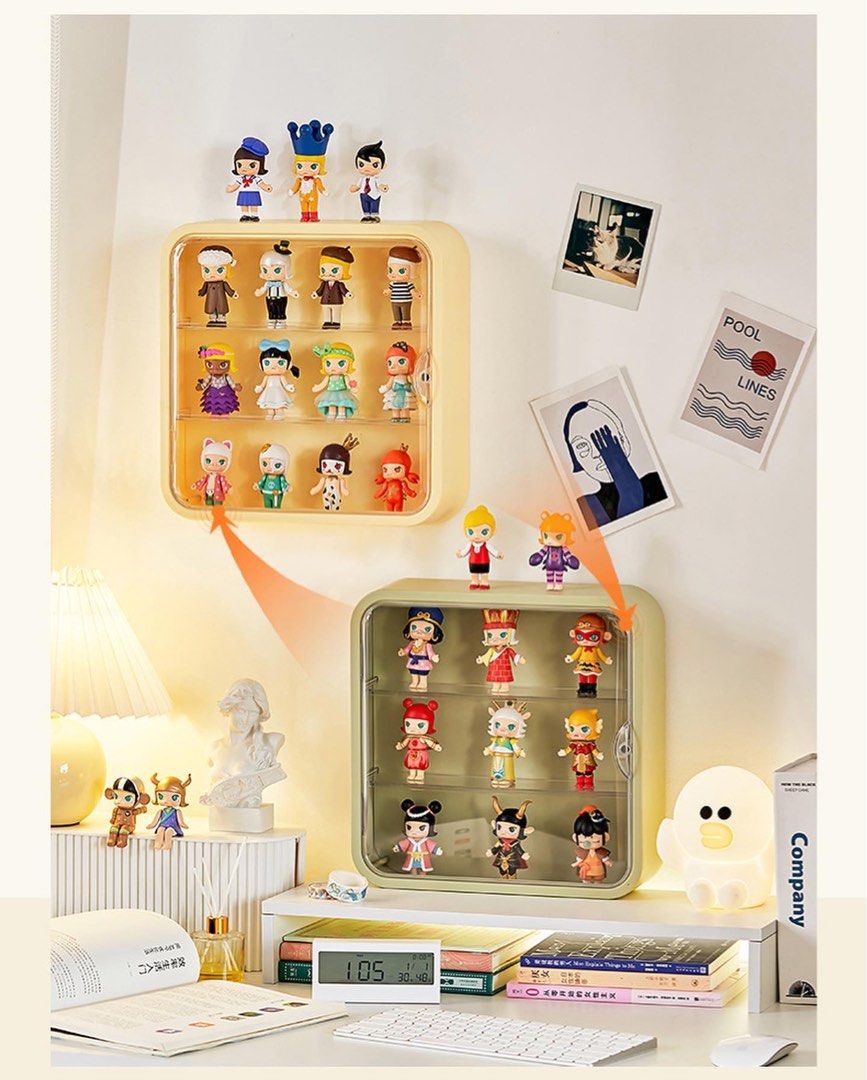 Blind Box Popmart Figurines Display Box with Adhesive Stickers ...