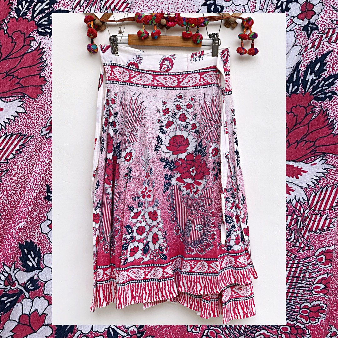 Hand Block Print Ethnic Boho Bohemian Linen Katcha Canvas Floral ...