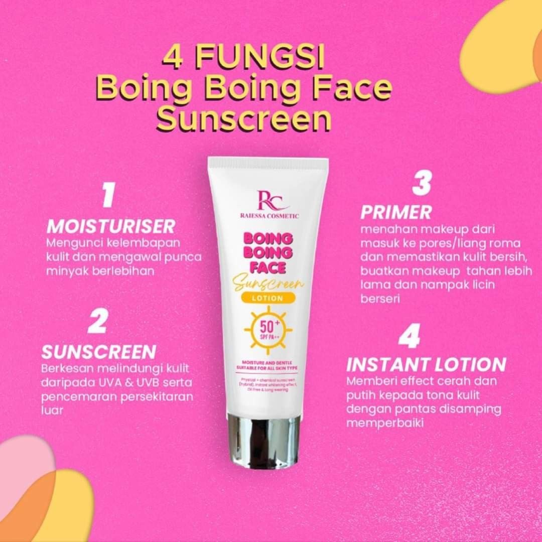 Raiessa Boing Boing Face Sunscreen Lotion, Beauty & Personal Care, Face ...