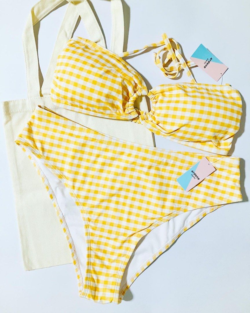 Brand-new Ardene Gingham two piece swimsuit. Two way bikini top (tube ...