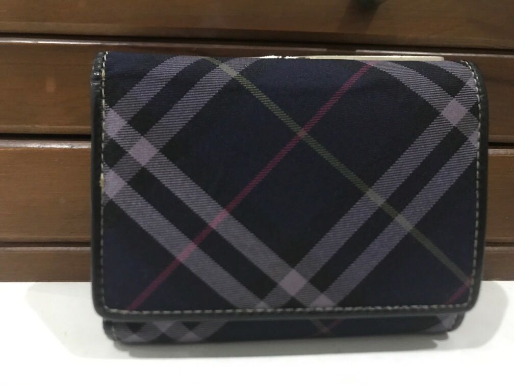 Burberry Blue label Wallet Trifold, Luxury, Bags & Wallets on Carousell
