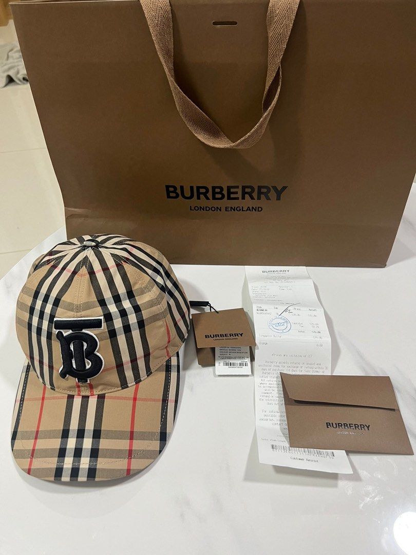 Burberry hat, Luxury, Apparel on Carousell