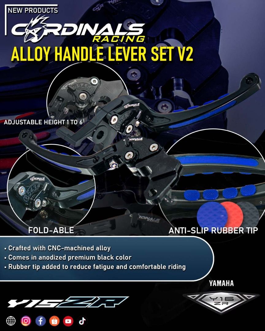 CARDINALS RACING Handle Lever Set V2 Adjustable SNIPER150 Y15 SNIPER155 ...