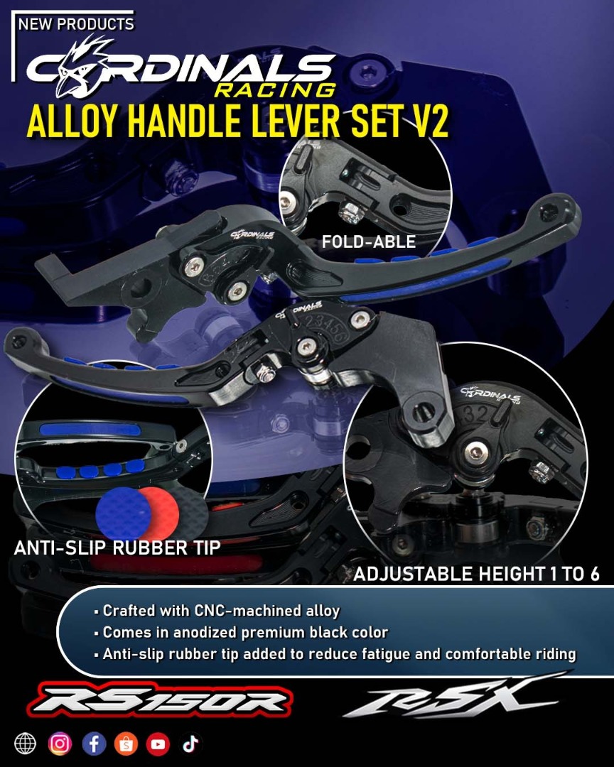 CARDINALS RACING Handle Lever Set V2 Adjustable RS150R RS150 GTR150 ...