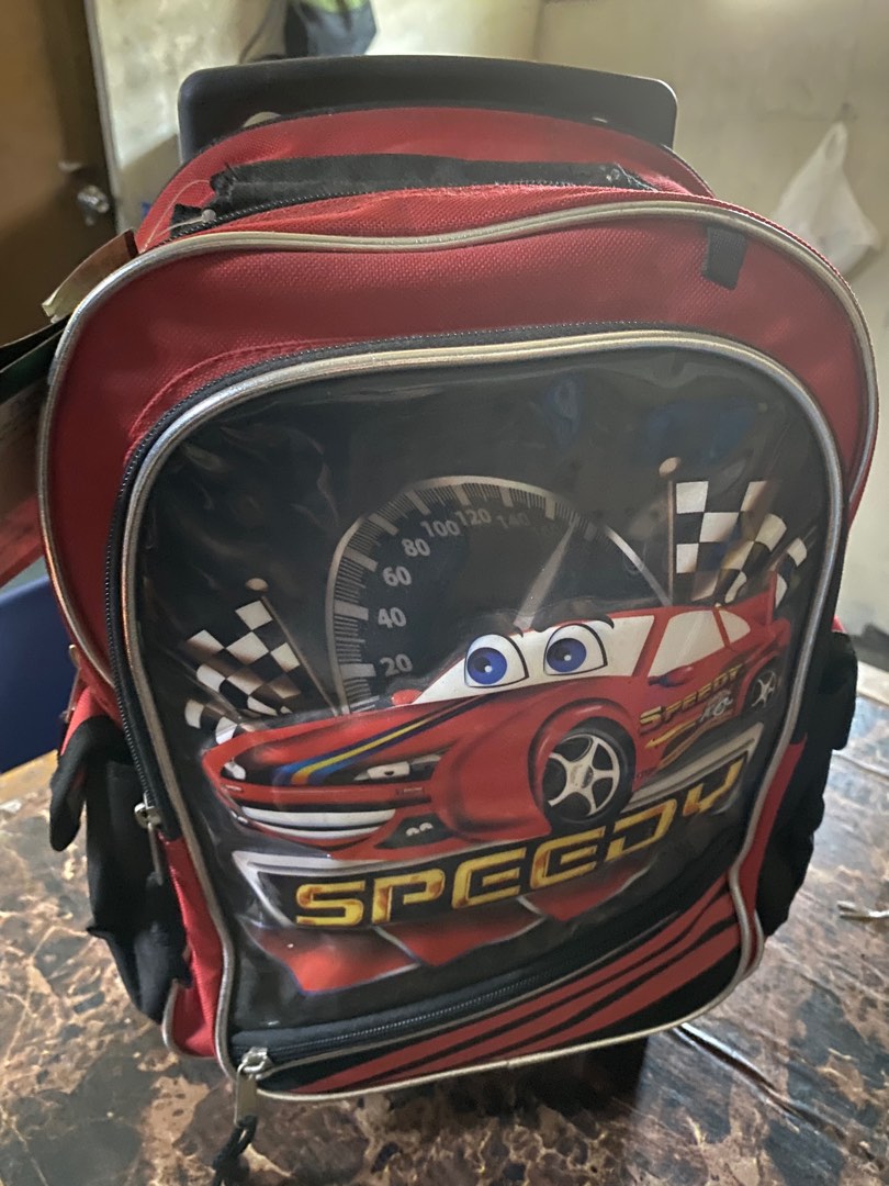 Cars Backpack x Roller bag, Men's Fashion, Bags, Backpacks on Carousell