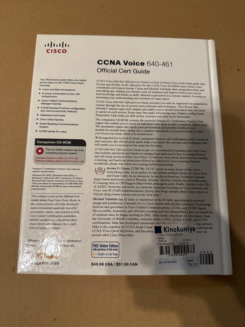 CCNA Voice 640-461 Cert Guide, Hobbies & Toys, Books & Magazines ...