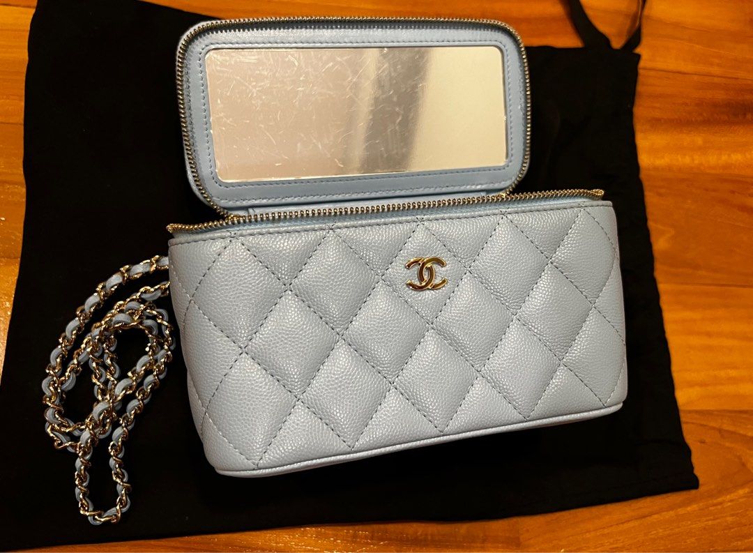 Chanel Vanity Bag (Baby Blue), Luxury, Bags & Wallets on Carousell