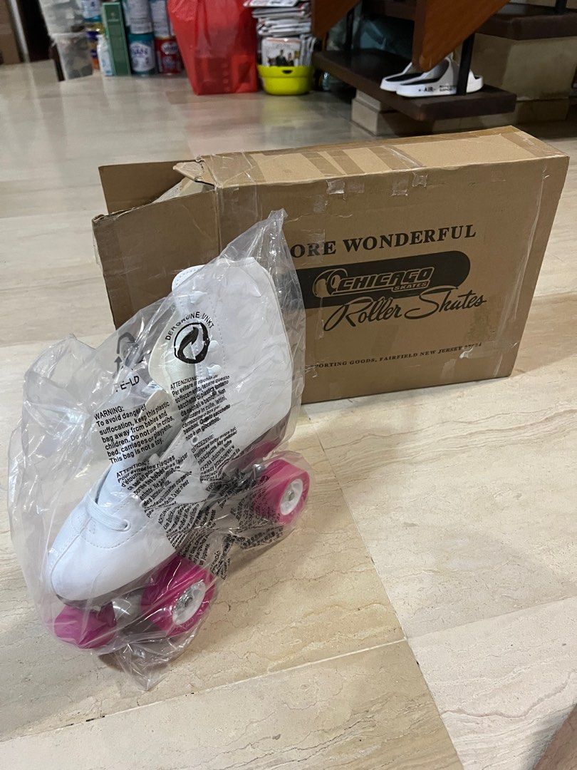 Chicago Women's Classic Roller Skates - Premium White Quad Rink Skates ...