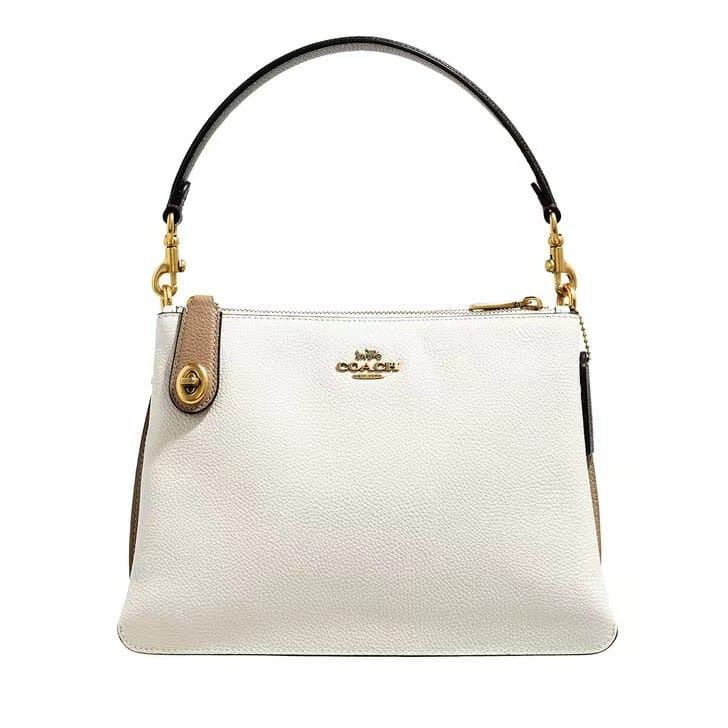 Coach Double Zip Shoulder Bag In Signature Canvas / Polished Pebble ...